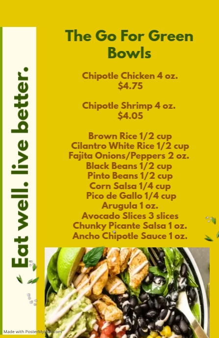 Copy of Live Better Healthy Lifestyle Restaurant Flye | PosterMyWall
