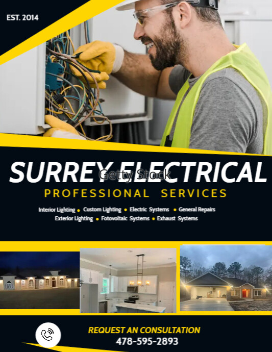 electric flyer advertisement black and yellow | PosterMyWall