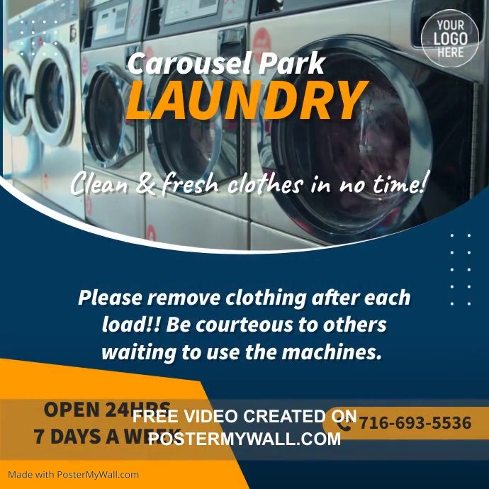 Copy of Laundry Dry Cleaners Video Ad | PosterMyWall