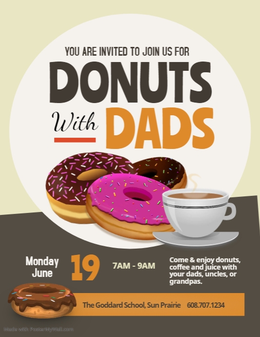 Copy of Donuts with Dad Flyer | PosterMyWall