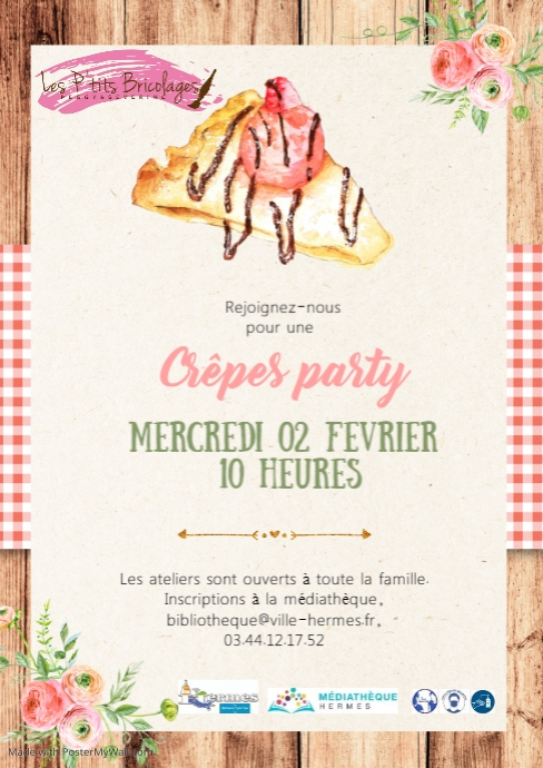 Copie de Crepe bridal shower invitation | PosterMyWall