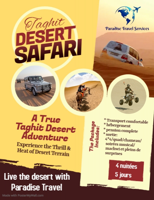 Copy of Copie de Dubai Desert Safari Flyer | PosterMyWall