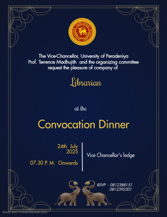 Copy of blue gold Dinner Invitation Flyer Template | PosterMyWall