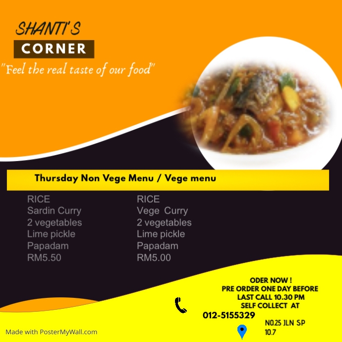 Copy of Restaurant Event Template for Instagram | PosterMyWall