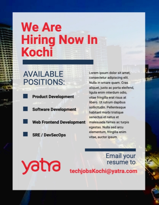 Copy of Staff needed hiring poster flyer template | PosterMyWall