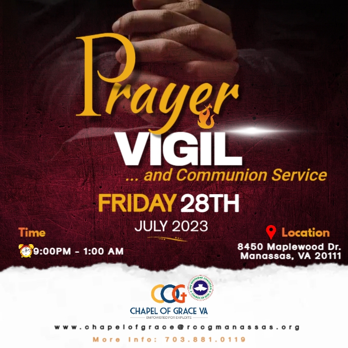Copy of Prayer Vigil and Holy Communion July | PosterMyWall