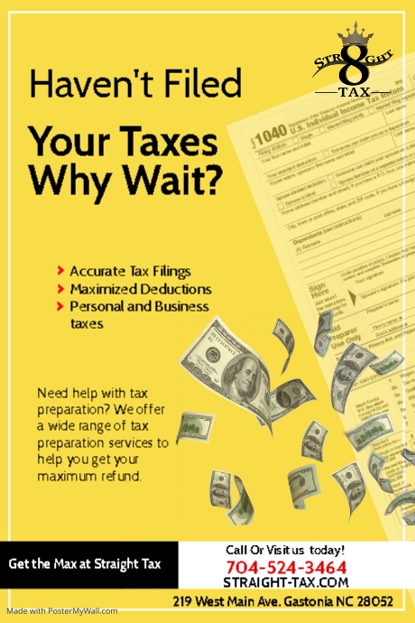 Copy of Income Tax Preparation Poster Template | PosterMyWall