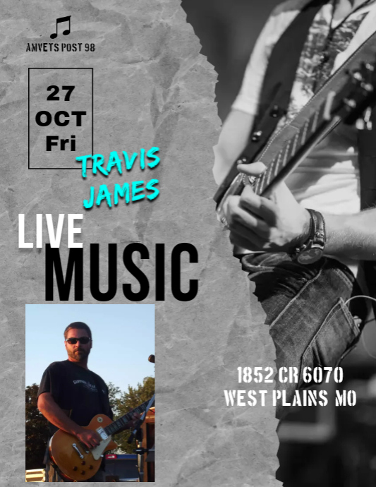 2023 Oct 27 Travis James | PosterMyWall