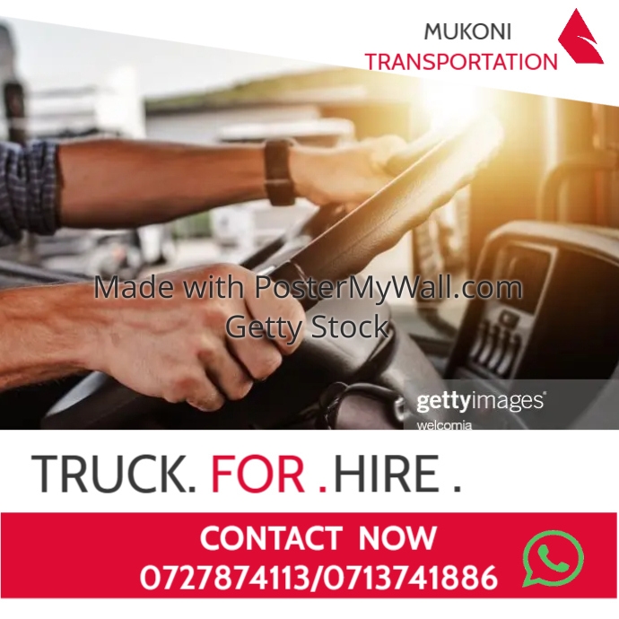truck driver hiring template design | PosterMyWall
