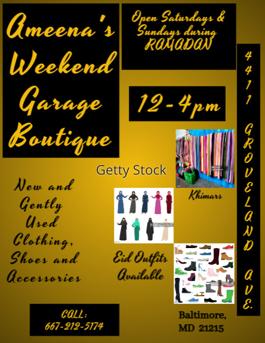Ameena's Weekend Garage Boutique | PosterMyWall