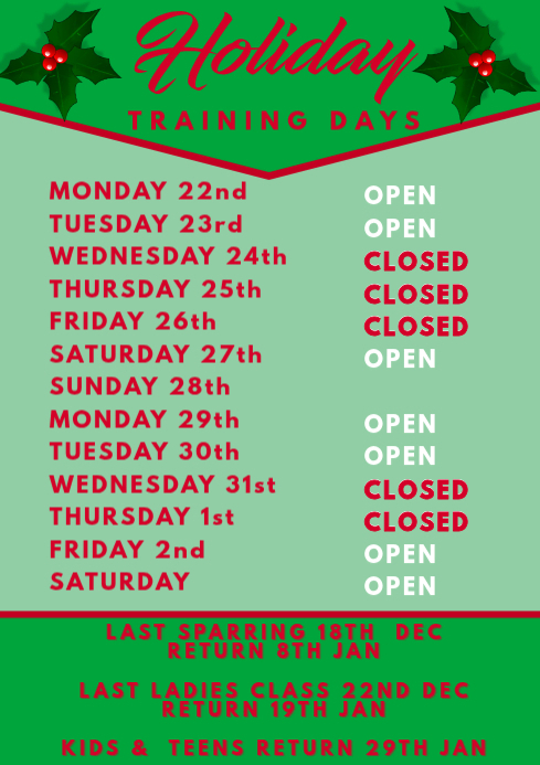 Holiday Hours Template | PosterMyWall