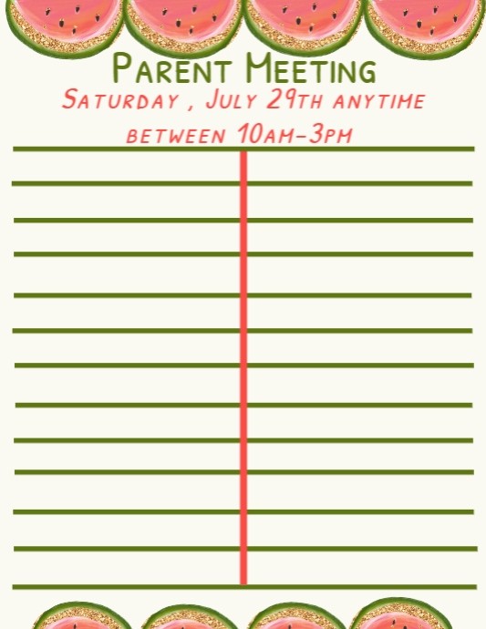 Copy of Summer Event Sign-Up- Sheet Letter Size | PosterMyWall