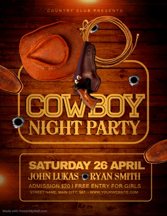 cowboy party | PosterMyWall