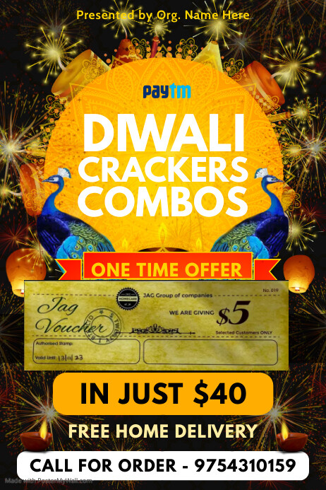 Diwali Crackers Sale Poster Template | PosterMyWall