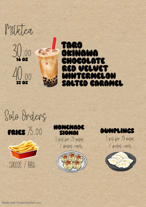 Copy of menu restaurant | PosterMyWall