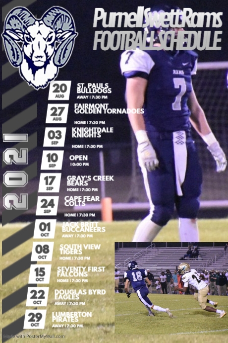 Copy of Football Game Schedule Poster | PosterMyWall
