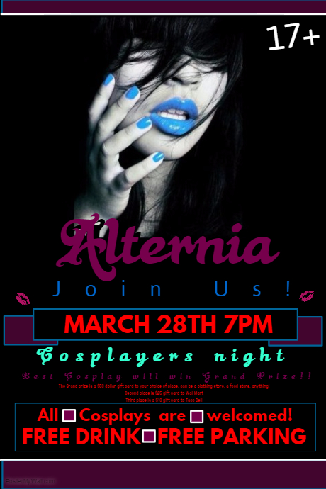 Cosplayer Night | PosterMyWall