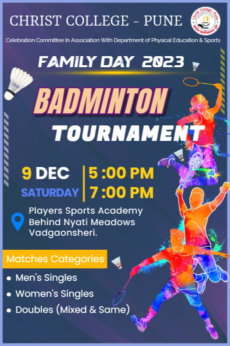 Badminton Tournament Event Template (2) | PosterMyWall