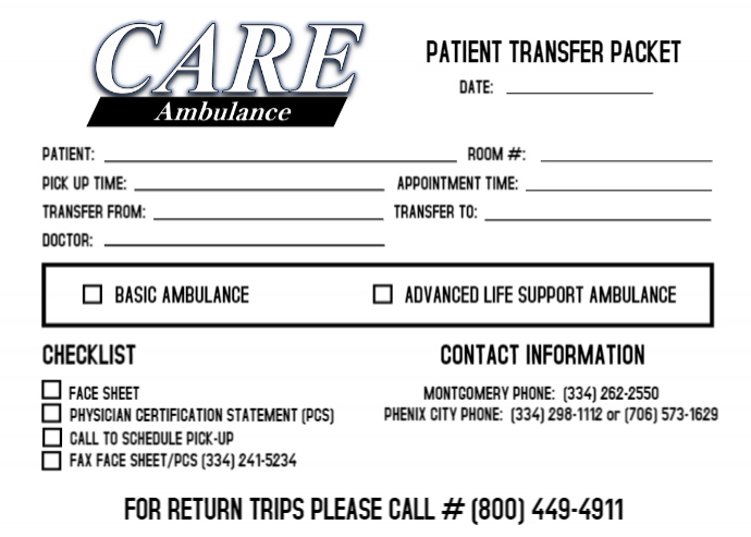 Copy of CARE TRANSPORT ENVELOPES | PosterMyWall