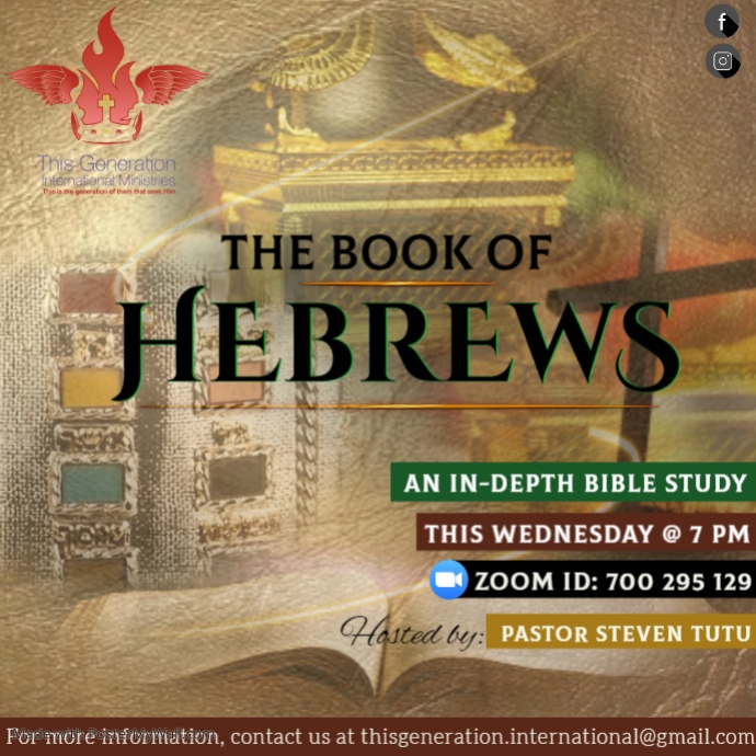 Copy of Bible Study: Hebrews | PosterMyWall