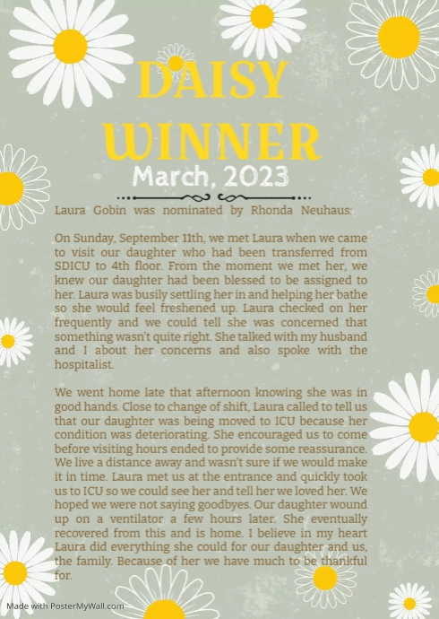 DAISY - Mar 23 | PosterMyWall