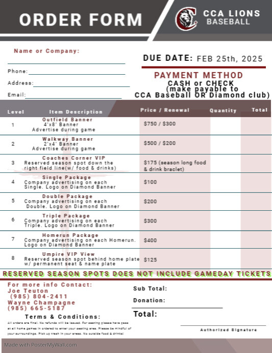 Business Invoice Sales Receipt Form Flyer (1) | PosterMyWall