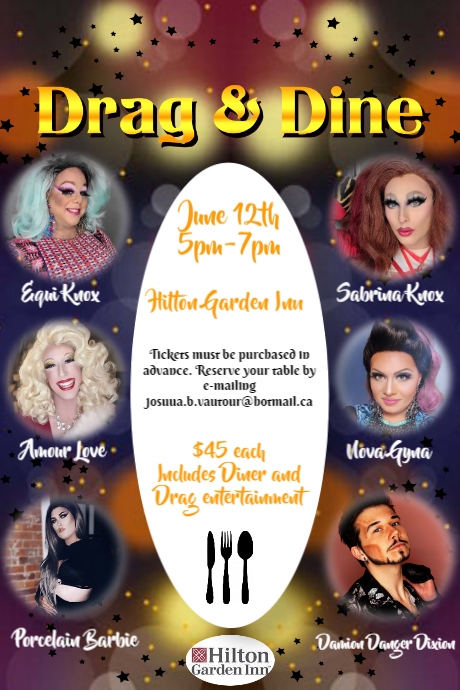 Drag & Dine | PosterMyWall