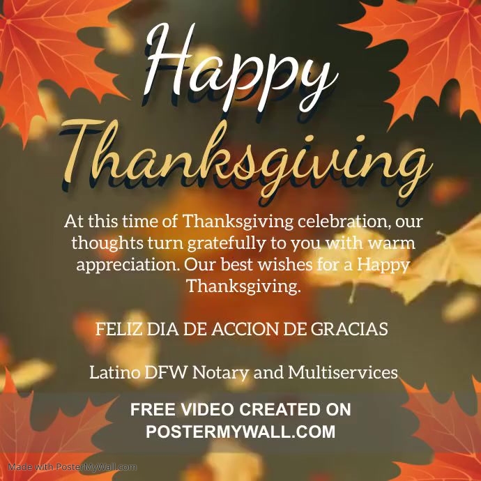 Copy of HAPPY THANKSGIVING SOCIAL MEDIA POST TEMPLATE | PosterMyWall
