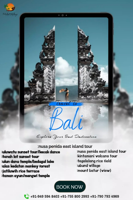 Travel To Bali | PosterMyWall