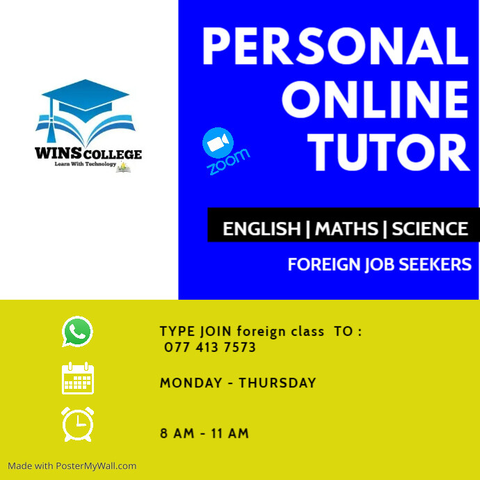 ONLINE TUTOR FLYER | PosterMyWall