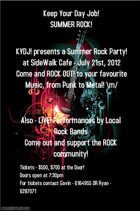 SUMMER ROCK | PosterMyWall