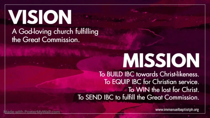 Copy of IBC joshua vision & mission | PosterMyWall