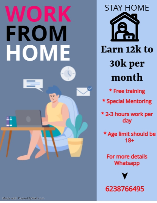 work from home flyer | PosterMyWall
