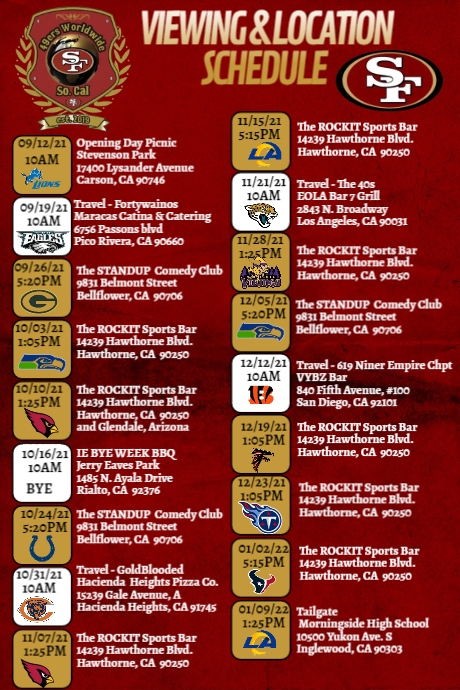 Copy of Football Game Schedule Poster | PosterMyWall