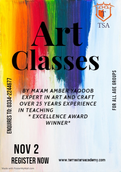 Copy of Art paint classes flyer template | PosterMyWall