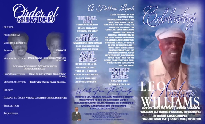 Copy of OS- LEO WILLIAMS | PosterMyWall
