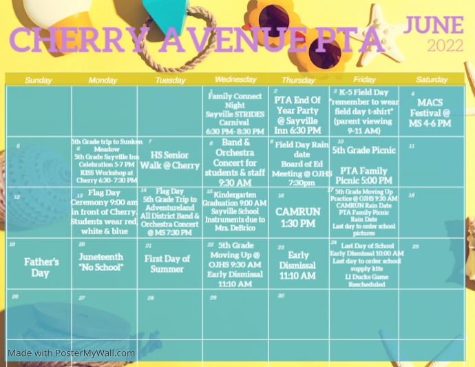 Copy of Copy of June Event Calendar template | PosterMyWall