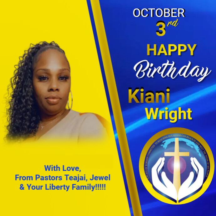 Kiani Wright - October 3rd | PosterMyWall