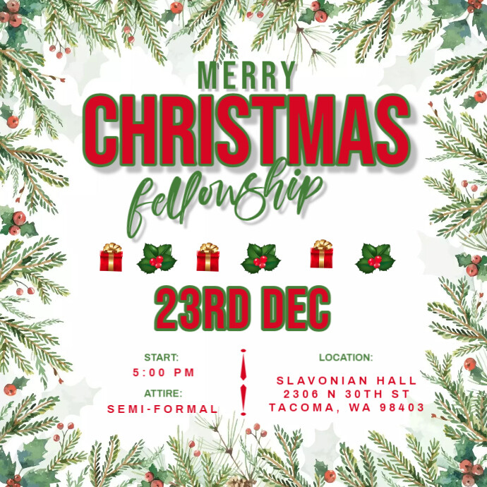 Christmas Fellowship | PosterMyWall