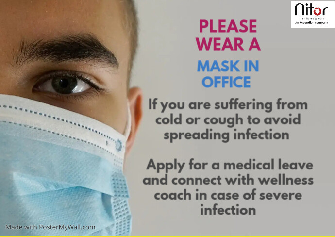 Copy of Please wear a mask poster flyer template | PosterMyWall