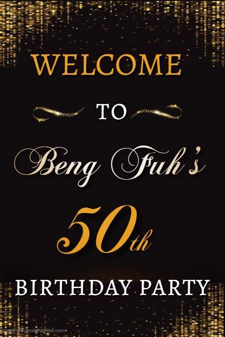 Copy of Elegant 50th Birthday Poster (1) | PosterMyWall