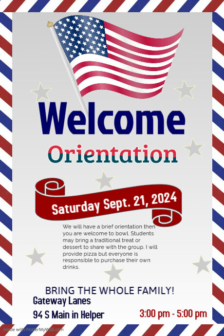 WELCOME ORIENTATION | PosterMyWall
