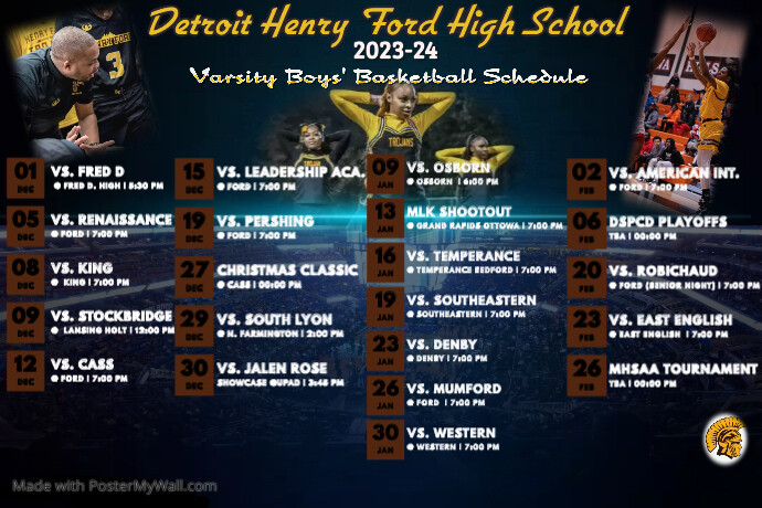 Sports Schedule Poster Template | PosterMyWall