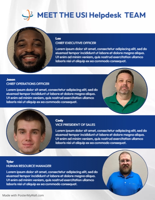 company employee profile - meet the team | PosterMyWall
