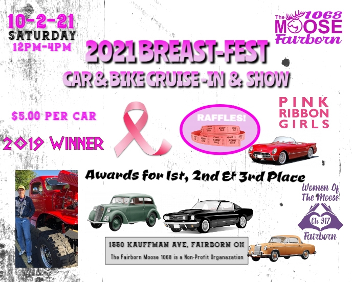 Copy of Frame 10x8' Breast Fest classic car show flyer poster template ...