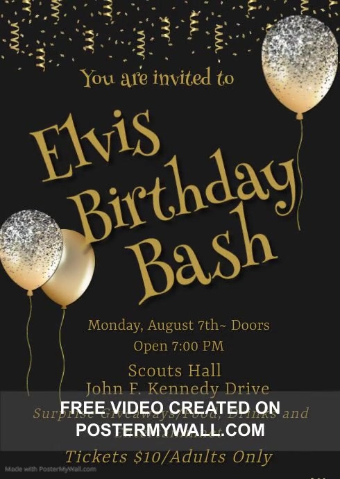 Surprise Birthday Bash Party Invitation | PosterMyWall
