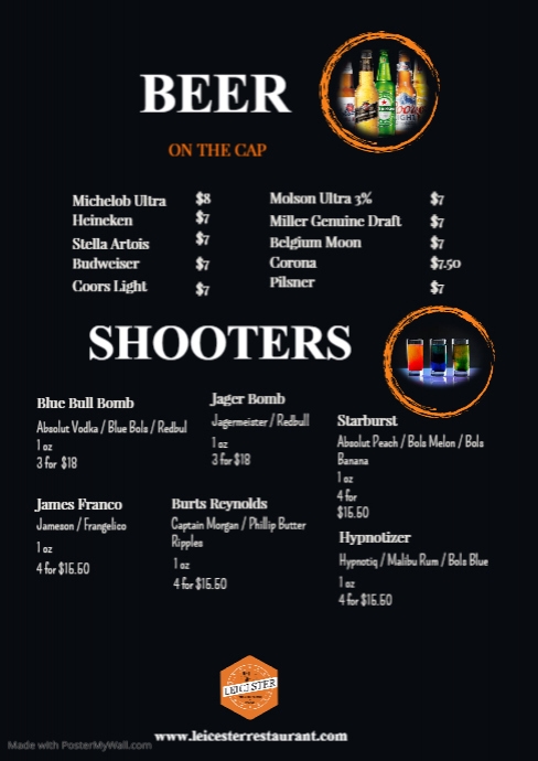 Copy of Copy of Price List Template Wine Card Menu Drinks Bar ...