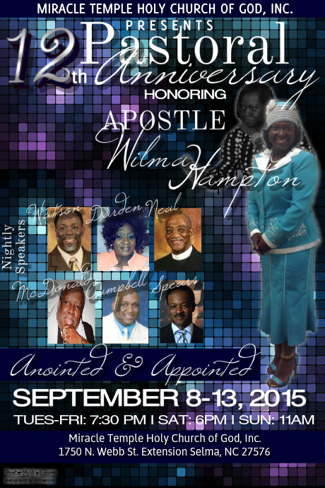 12th Pastoral Anniversary | PosterMyWall