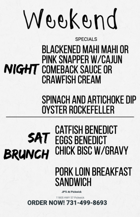 Copy of Copy of Copy of Copy of Copy of DAILY SPECIALS | PosterMyWall