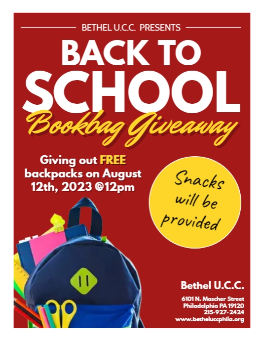 Copy of Bookbag Giveaway | PosterMyWall